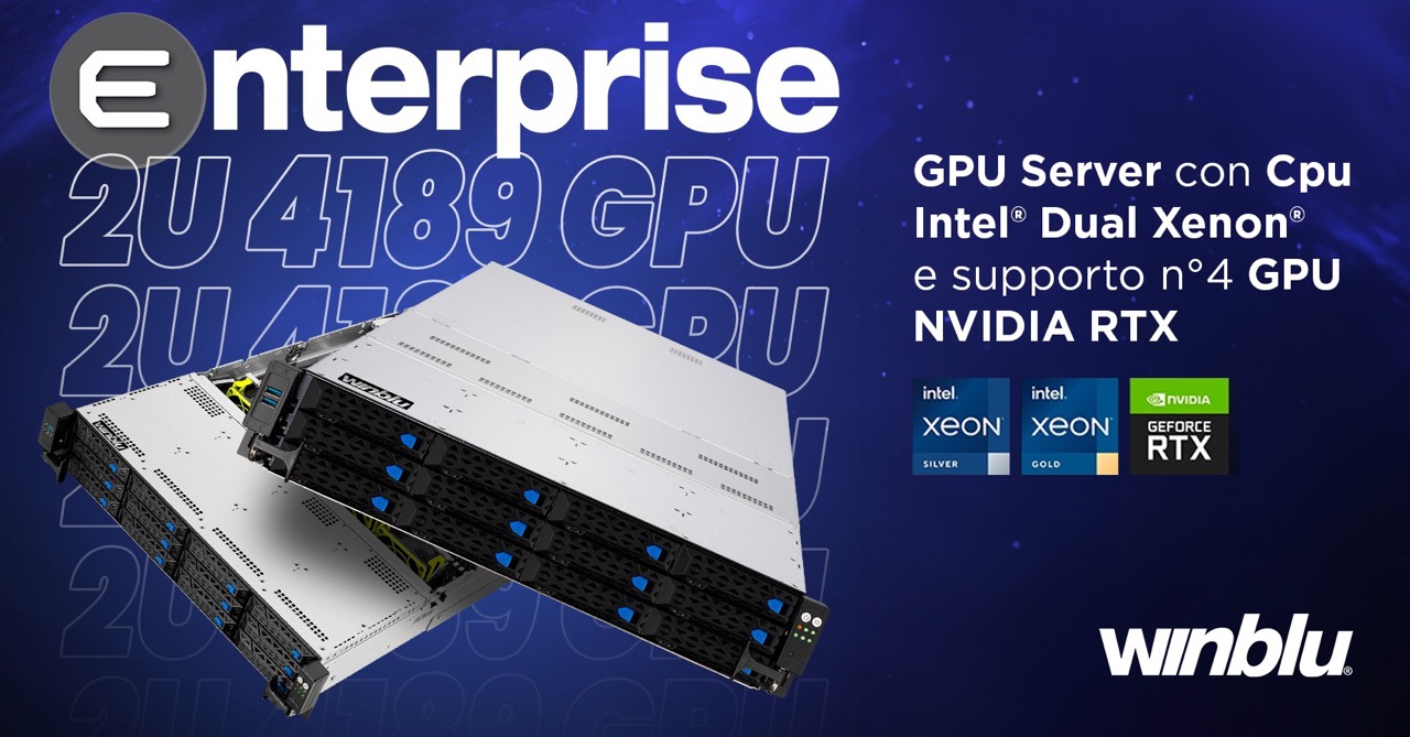 Nuovo server rack Winblu: scopri Enterprise 2U 4189 GPU